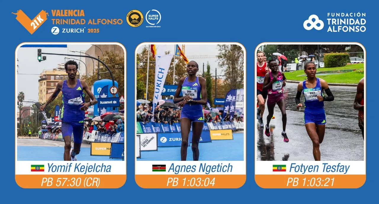 Medio Maratón Valencia 2025: Kejelcha y Ngetich buscan el récord